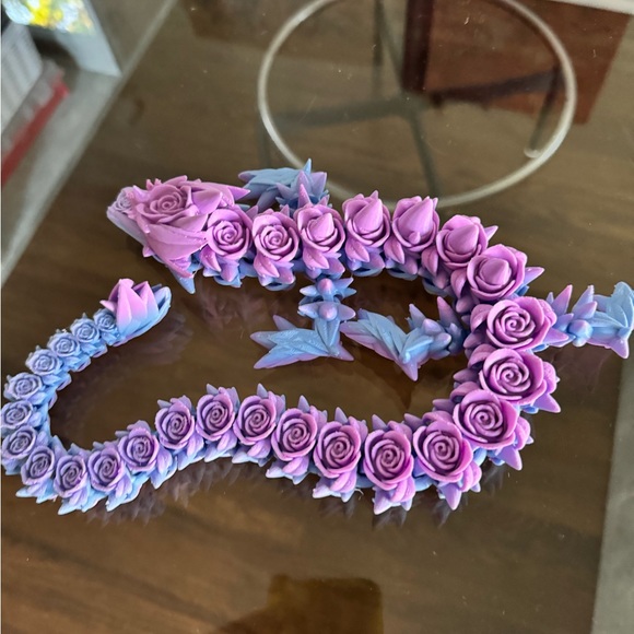 Other | New Pink And Purple 3d Printer Rose Dragon Figurine | Poshmark